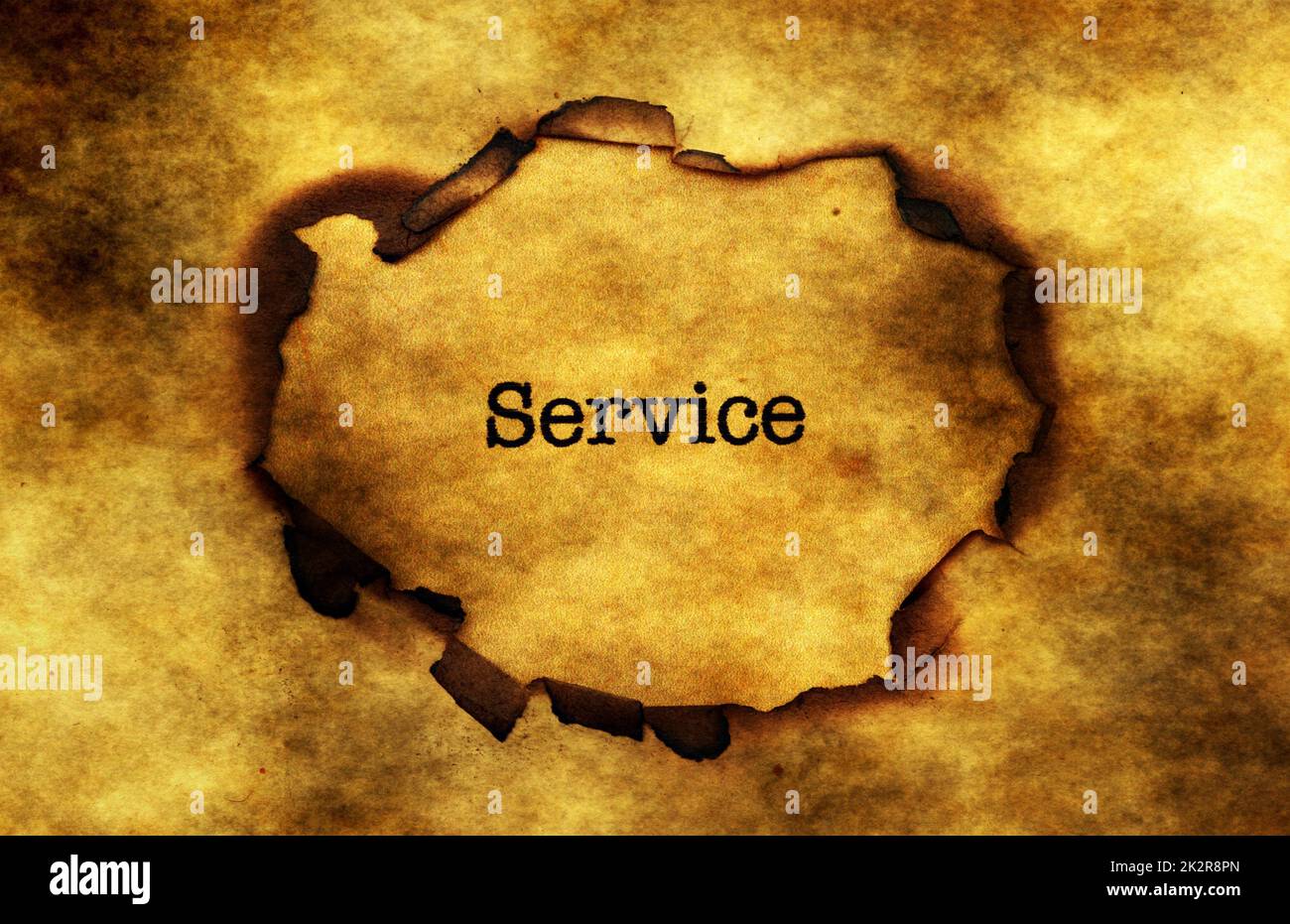 Service paper hole concept Stock Photo - Alamy