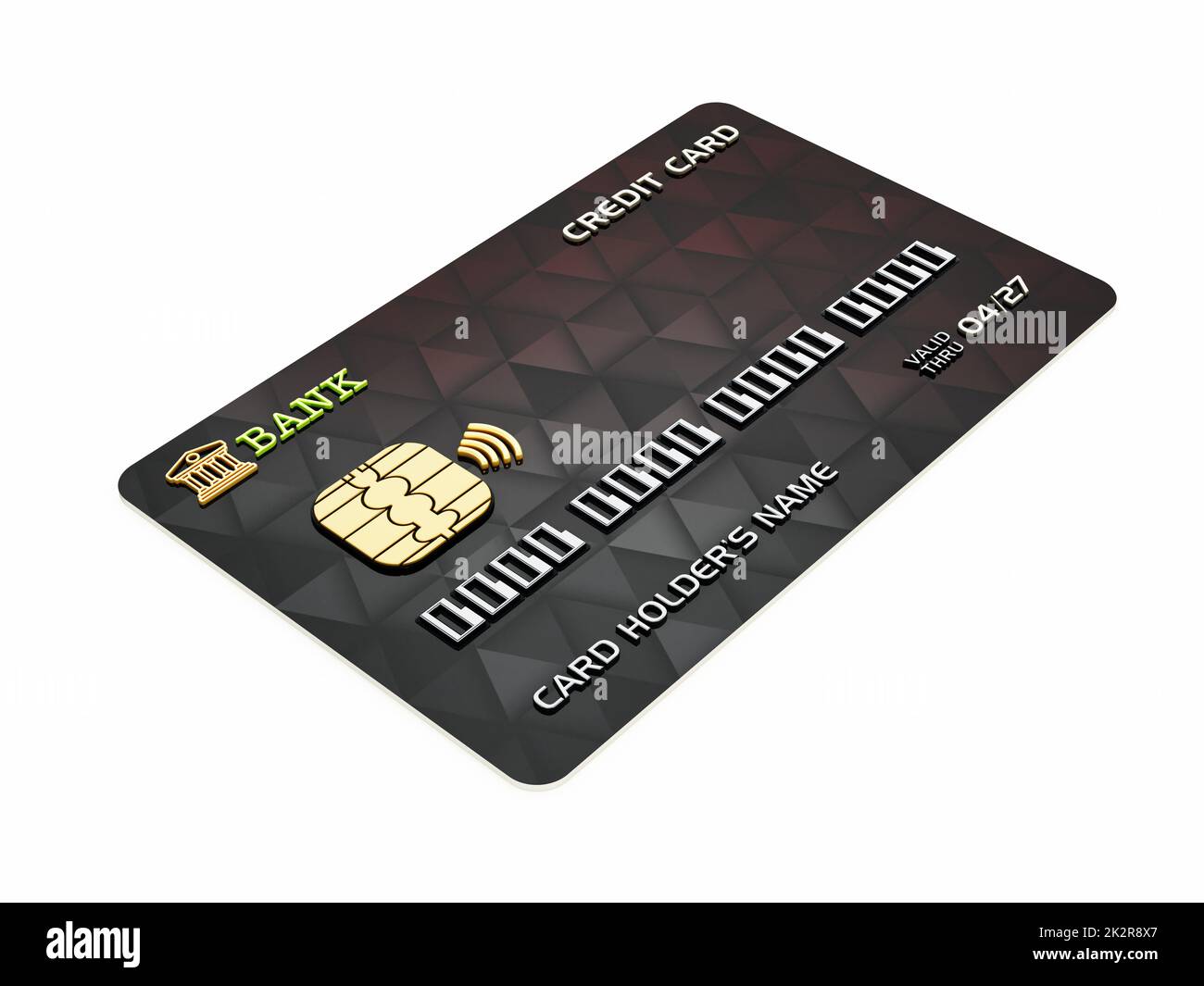 Generic credit card isolated on white background. 3D illustration Stock ...
