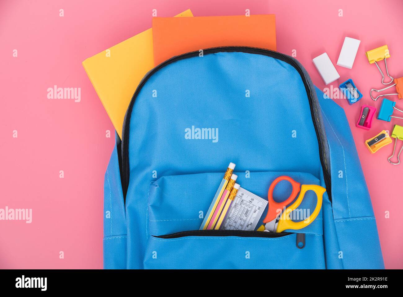 Blue bag backpack for education children Stock Photo - Alamy Blue bag backpack for education children Stock Photo - Alamy