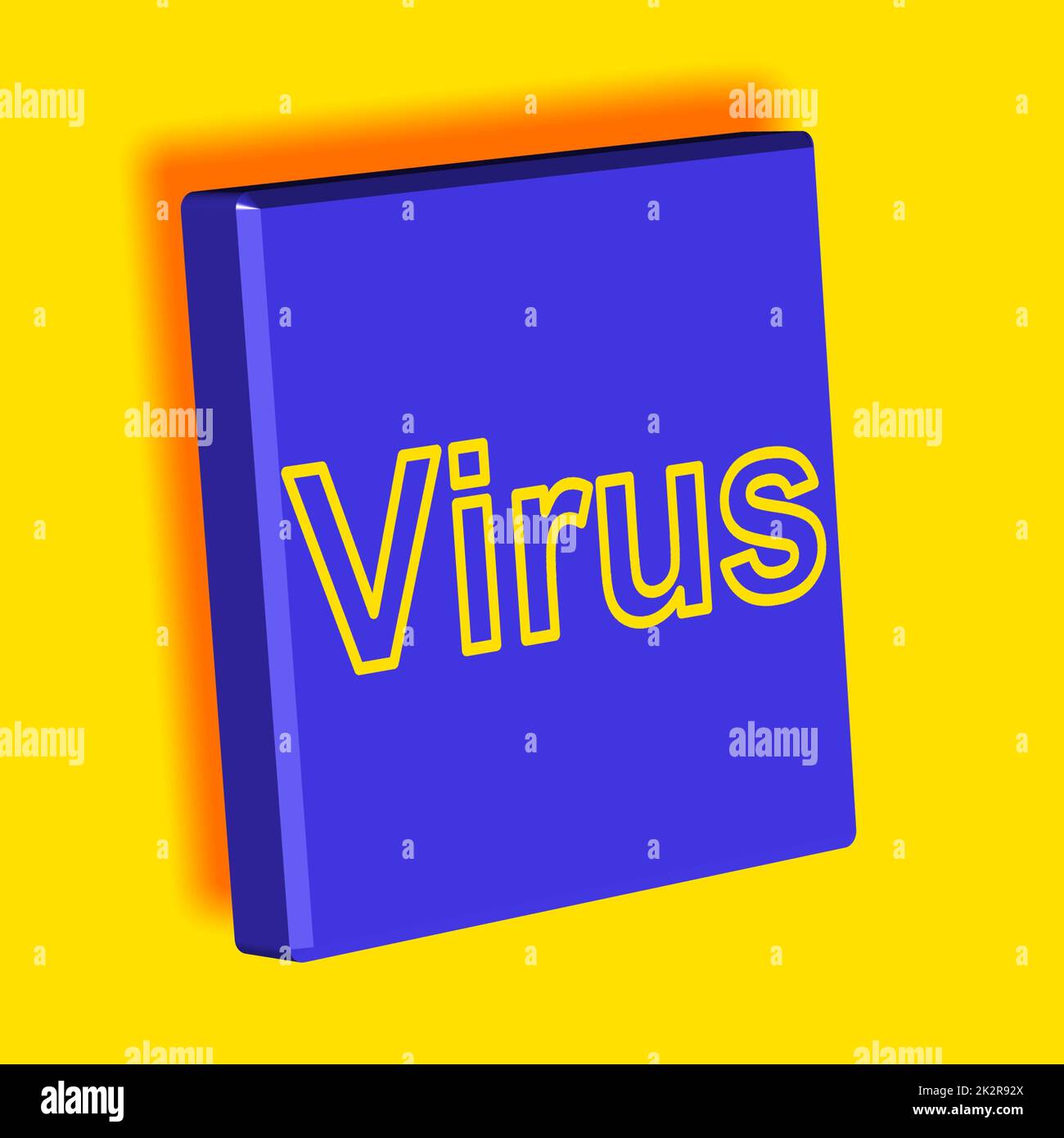 Virus - Word or text as 3D illustration, 3D rendering Stock Photo - Alamy