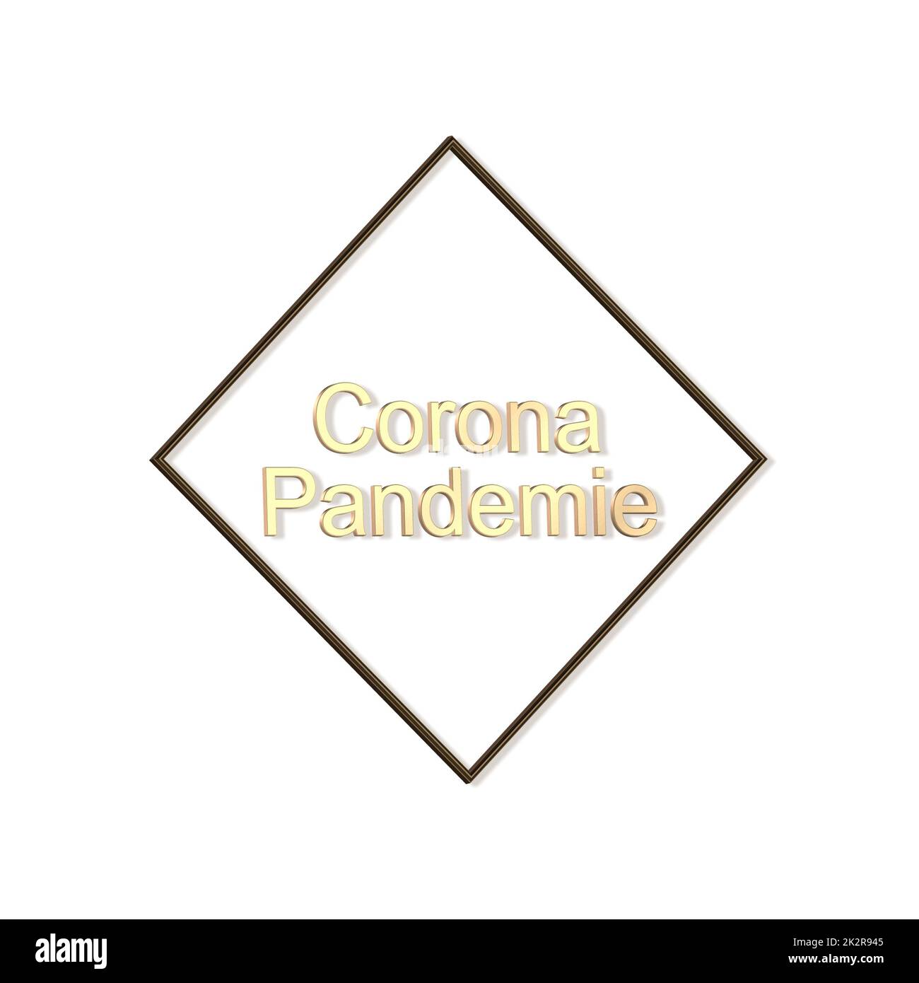 Corona pandemic - Word or text as 3D illustration, 3D rendering Stock ...