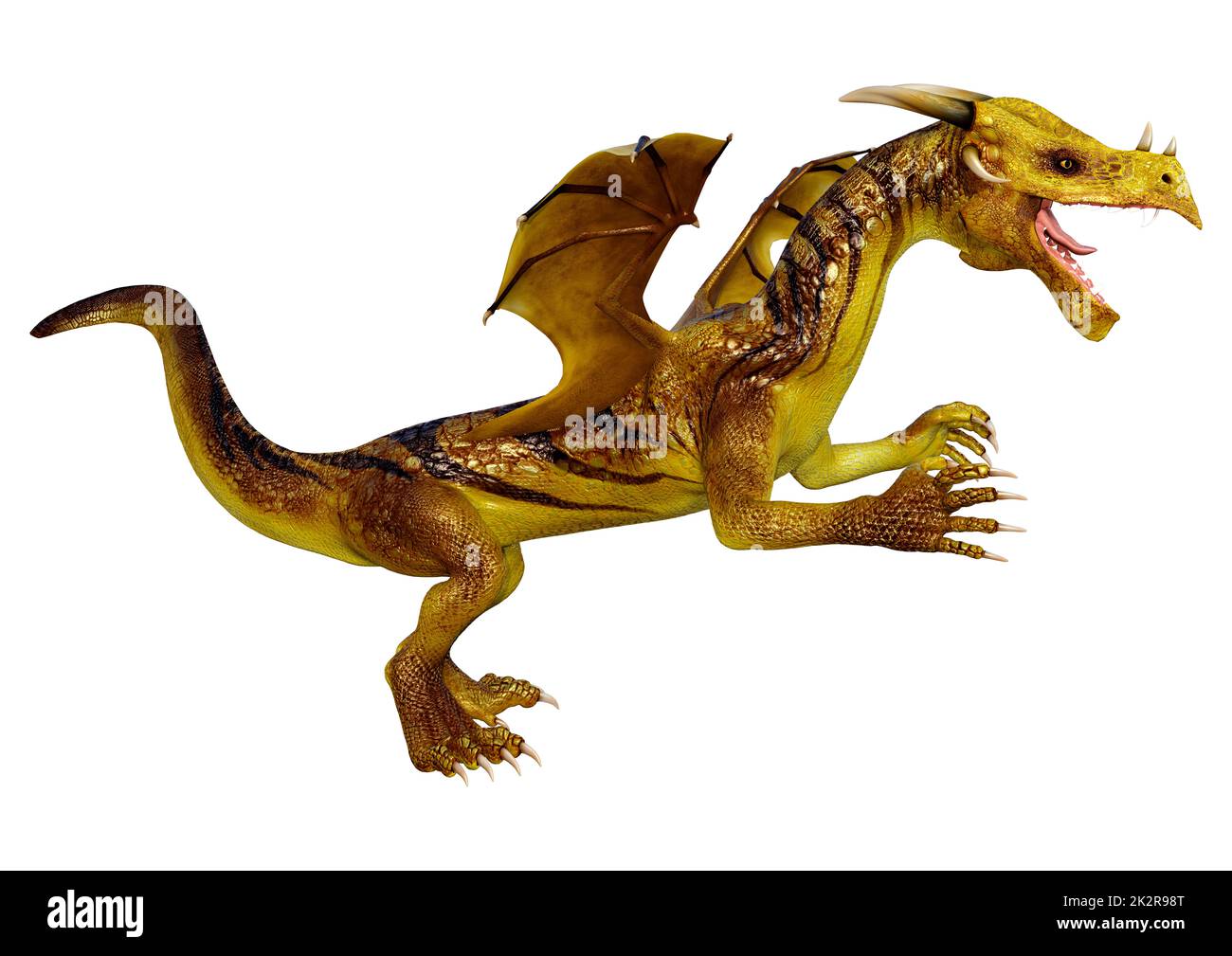 3D Rendering Fairy Tale Dragon on White Stock Photo - Alamy