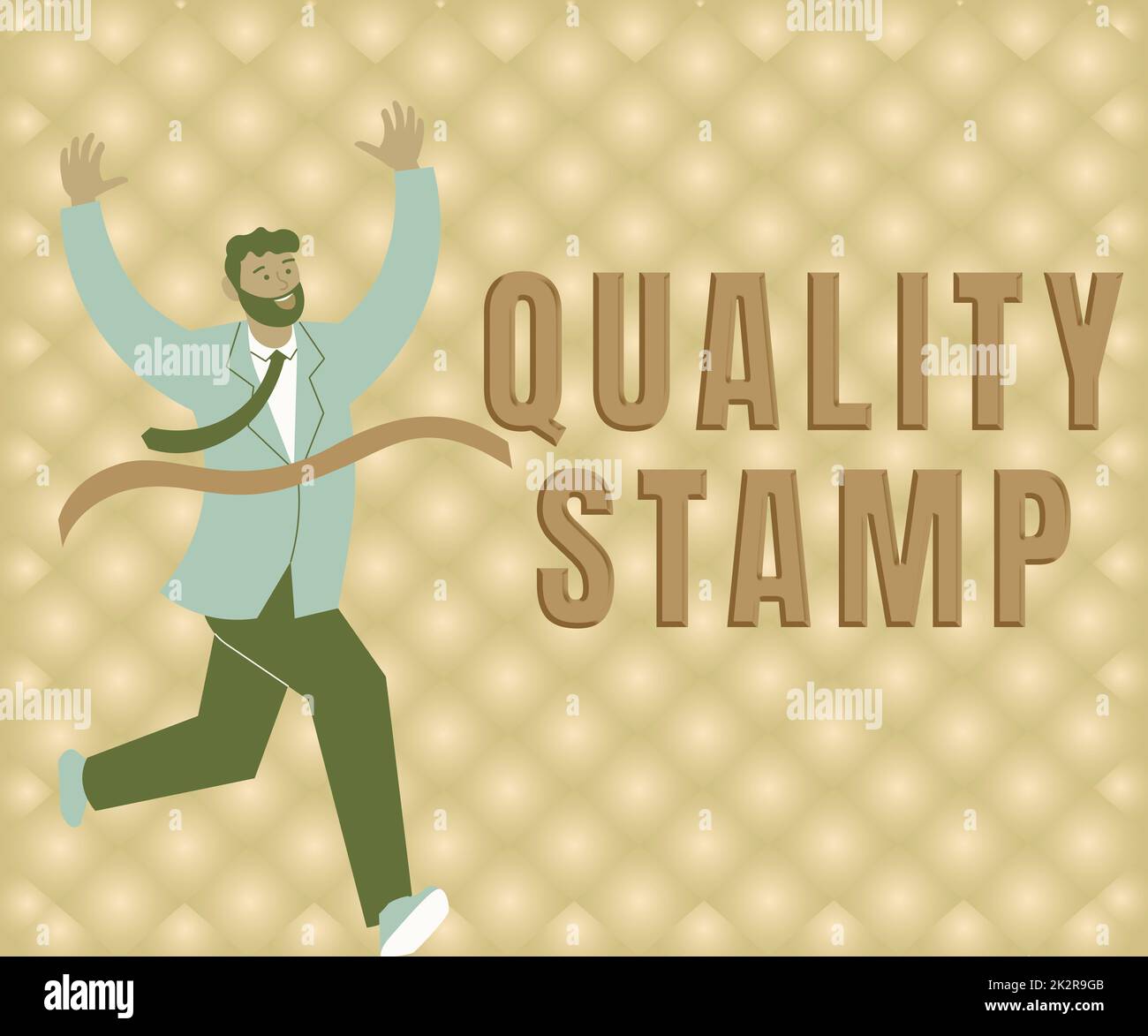 Sign displaying Quality Stamp. Business showcase Seal of Approval Good ...