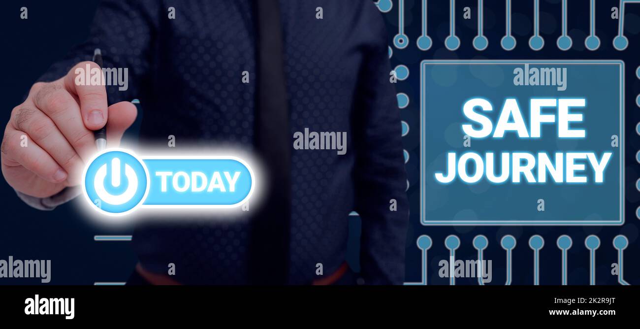 Inspiration showing sign Safe Journey. Business overview Blessing Bid ...