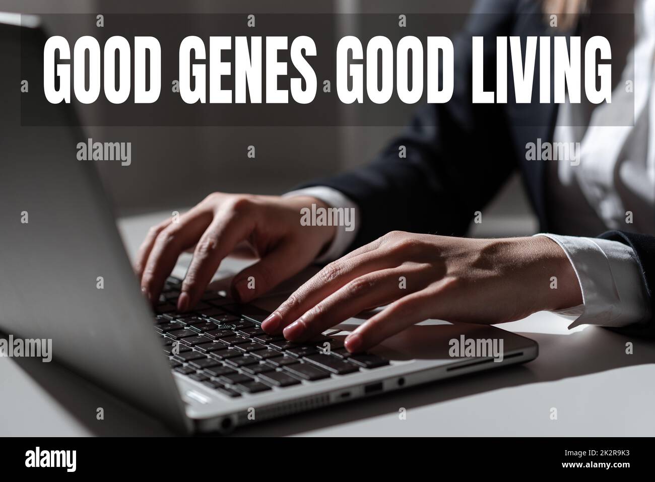 Handwriting text Good Genes Good Living. Internet Concept Inherited ...