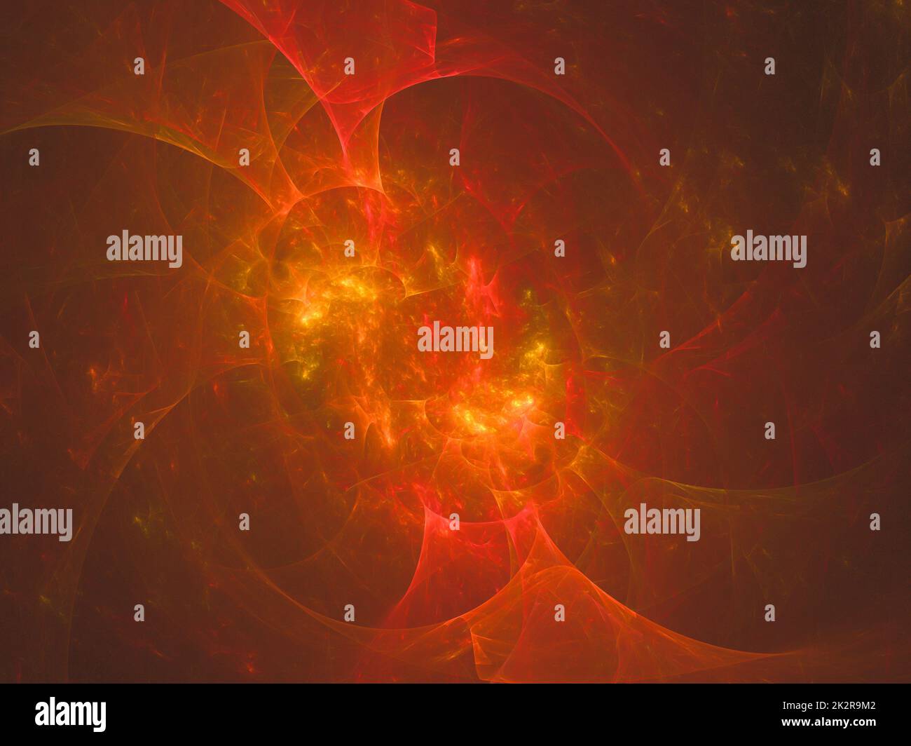 Abstract fractal art background, suggestive of fire flames and hot wave ...