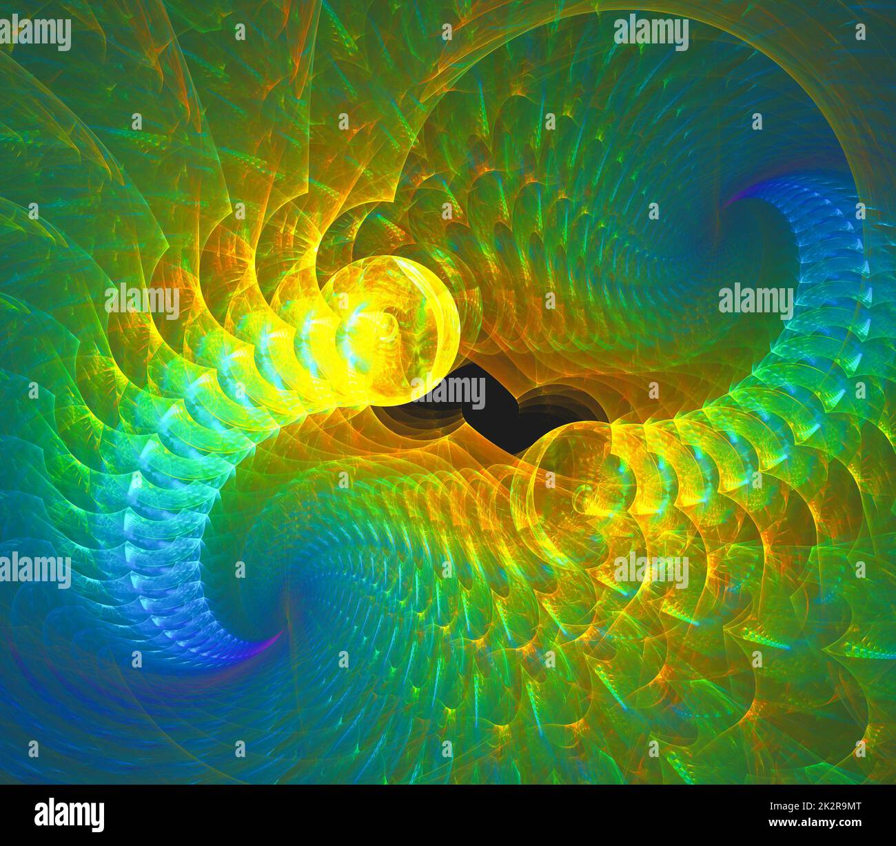 Abstract fractal art background, suggestive of astronomy and nebula ...