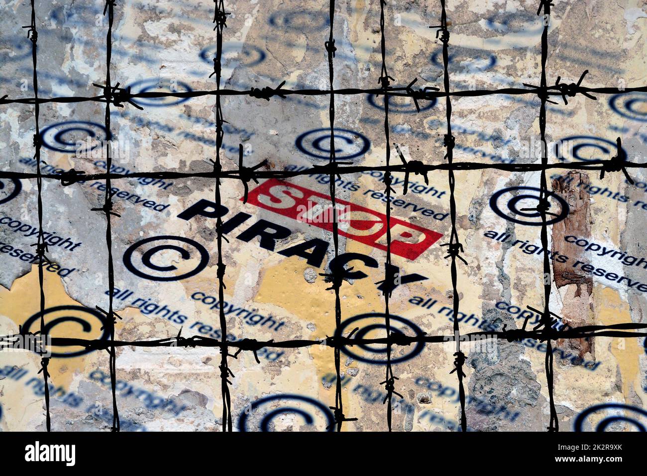 Stop piracy concept Stock Photo - Alamy