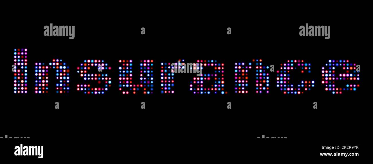 Insurance led text Stock Photo - Alamy