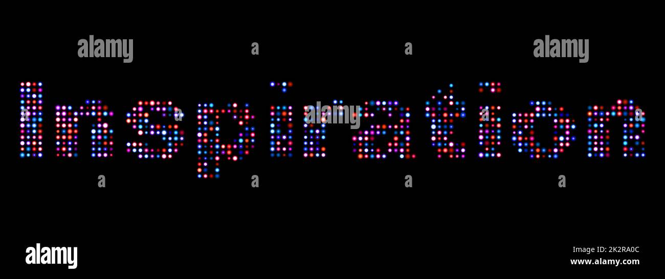 Inspiration led text Stock Photo - Alamy