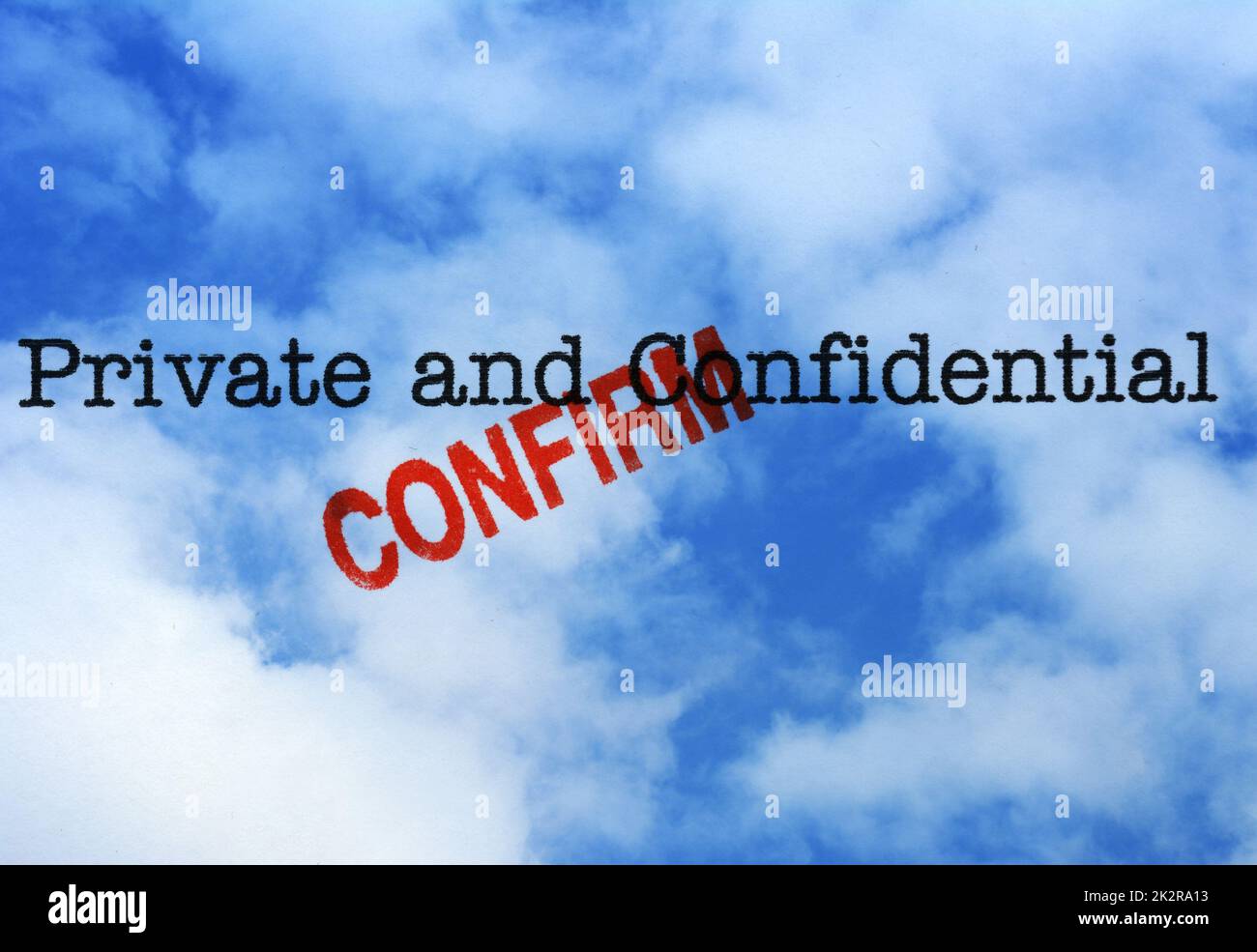 Private and confidential Stock Photo - Alamy