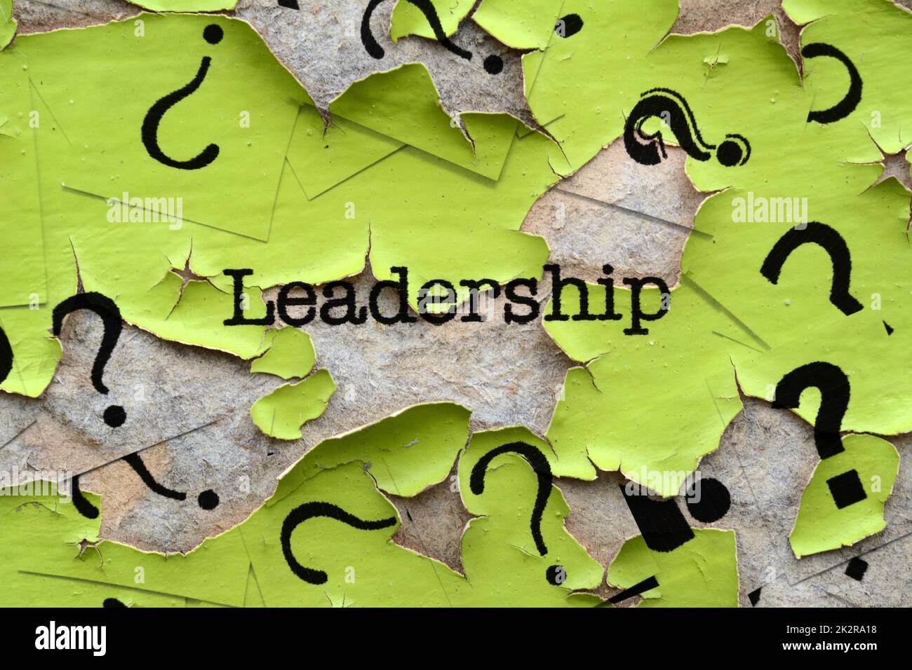 Leadership and question mark Stock Photo - Alamy