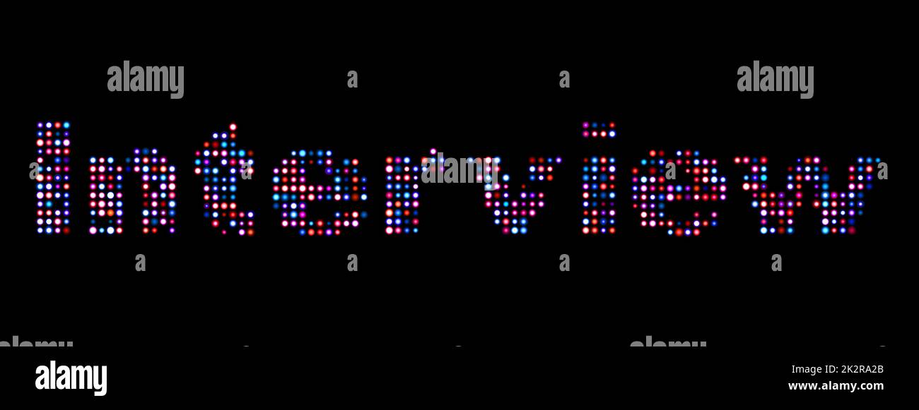 Interview led text Stock Photo - Alamy