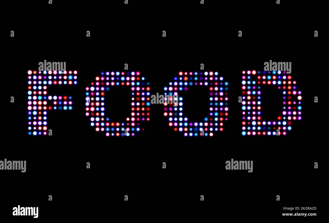 Food led text Stock Photo - Alamy