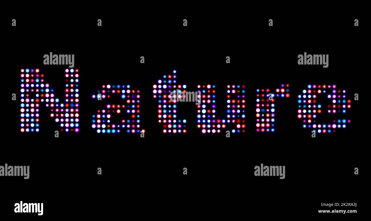 Nature led text Stock Photo - Alamy