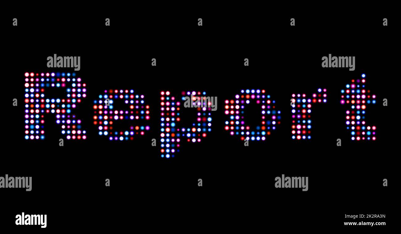 Report led text Stock Photo - Alamy
