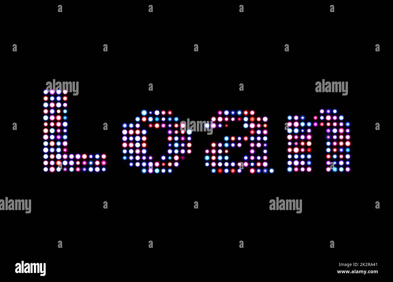 Loan led text Stock Photo - Alamy