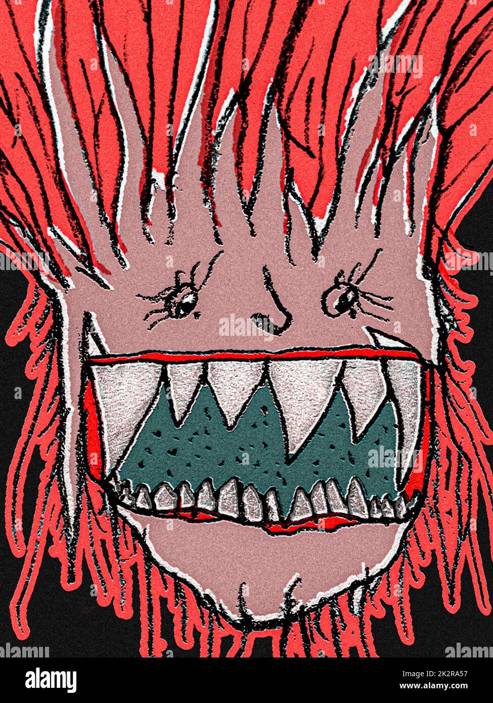 Evil Monster Close Up Portrait Stock Photo - Alamy