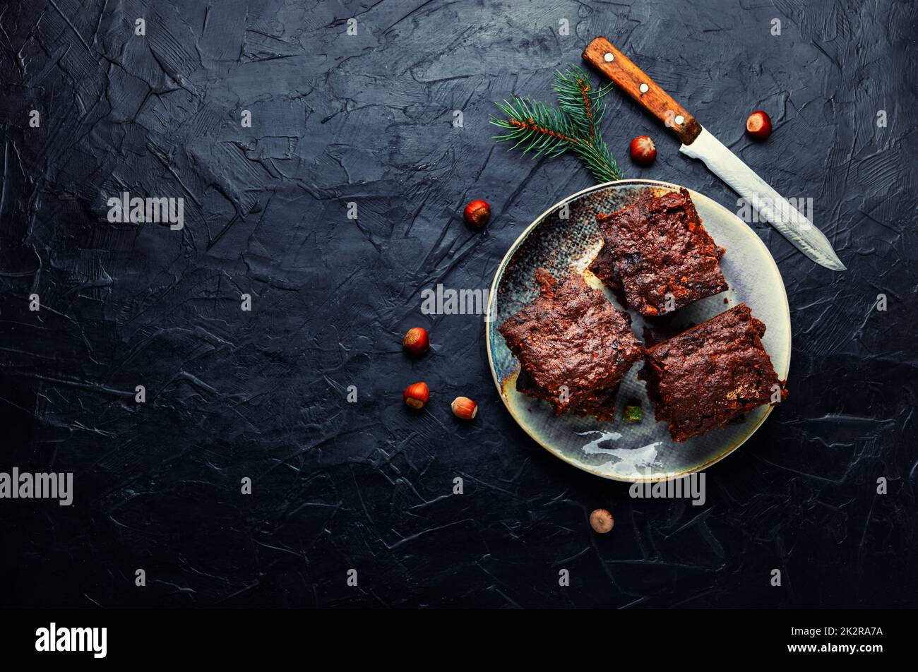 Panforte is a traditional Italian Christmas torte Stock Photo - Alamy