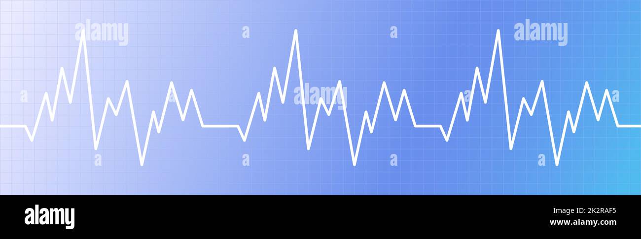 Panoramic blue medical background pulse line - Vector Stock Photo - Alamy