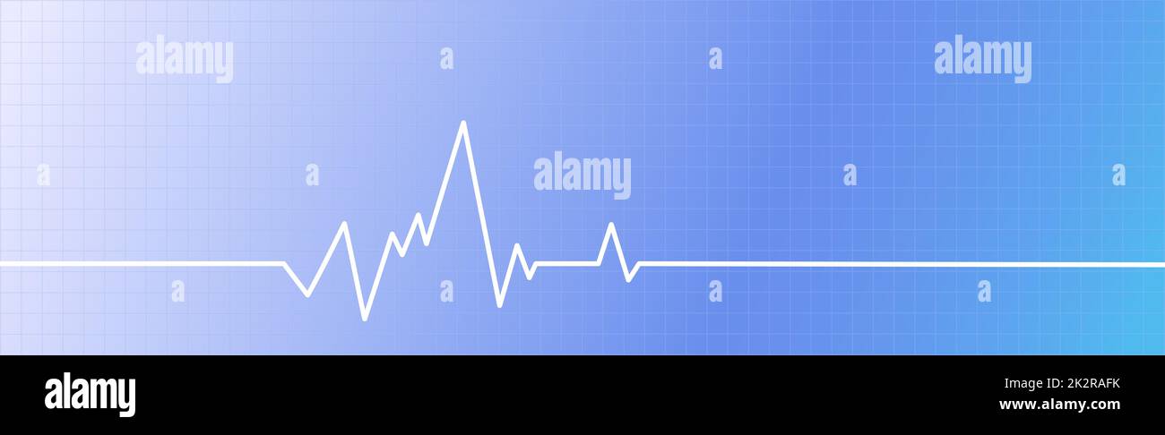 Panoramic blue medical background pulse line - Vector Stock Photo - Alamy