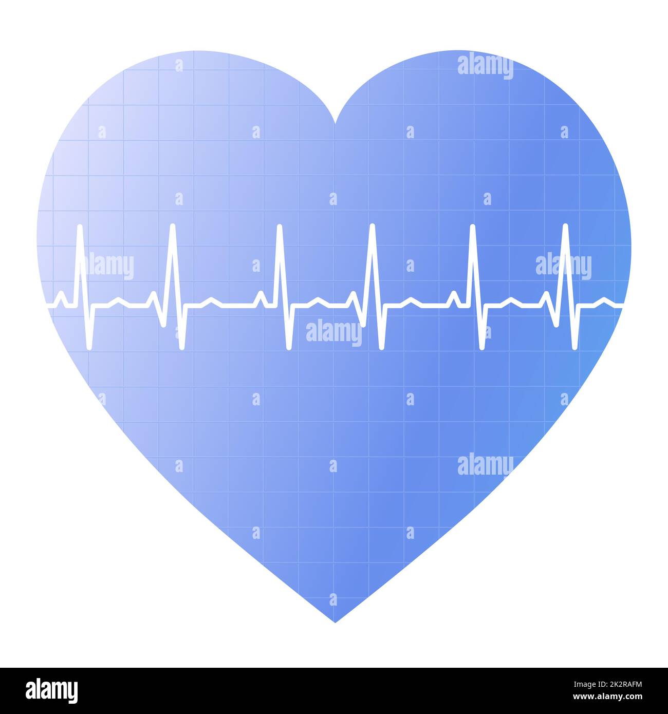 Heart with a beating pulse line on a white background - Vector Stock ...