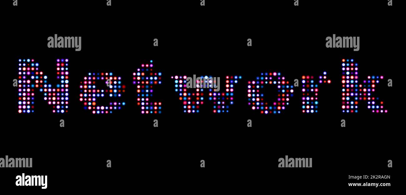 Network led text Stock Photo - Alamy