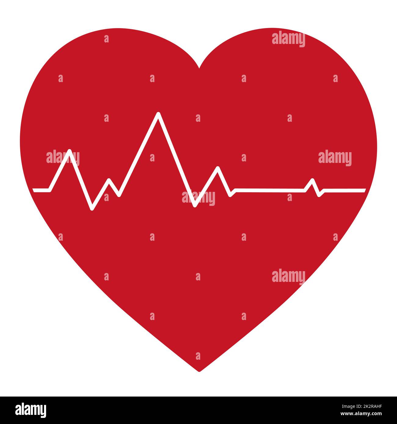 Red heart with white pulse on a light background - Vector Stock Photo ...