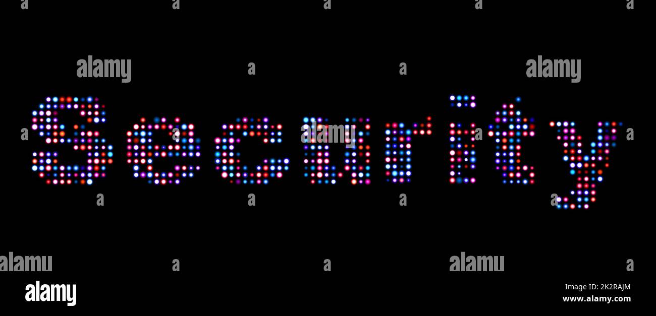 Security led text Stock Photo - Alamy