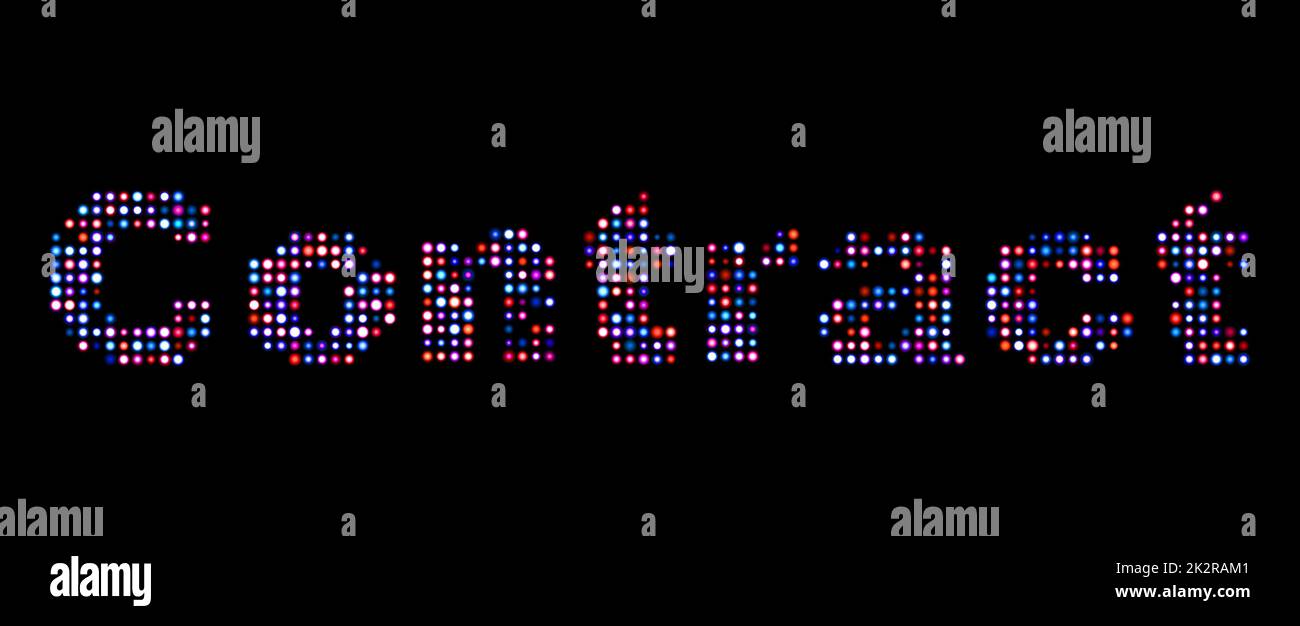Contract led text Stock Photo - Alamy