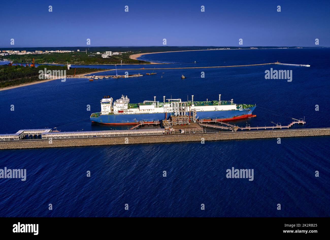 LNG transportation vessel Maran Gas Apollonia while discharging at ...