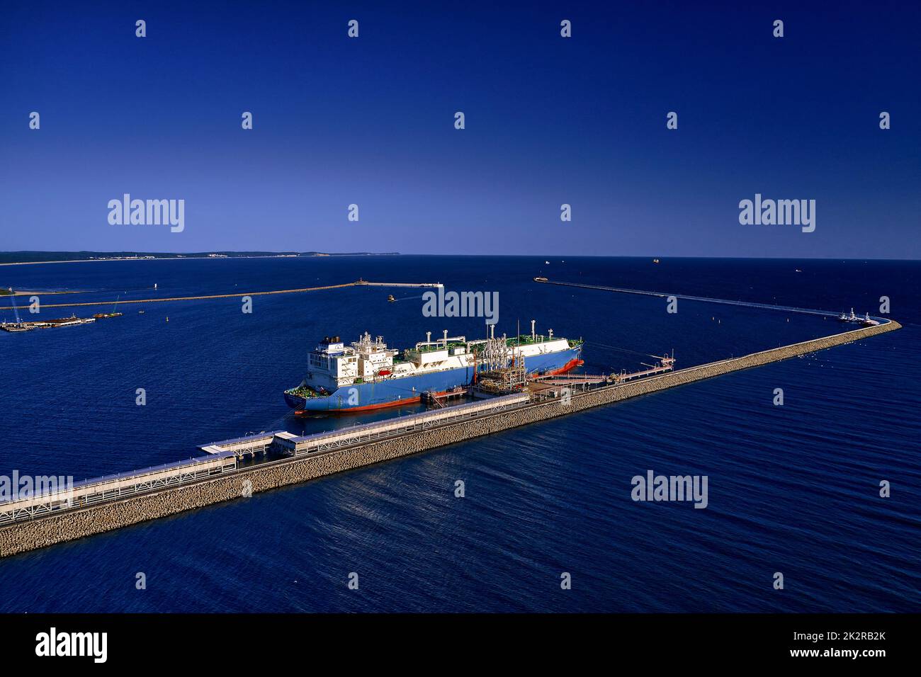 LNG transportation vessel Maran Gas Apollonia while discharging at ...