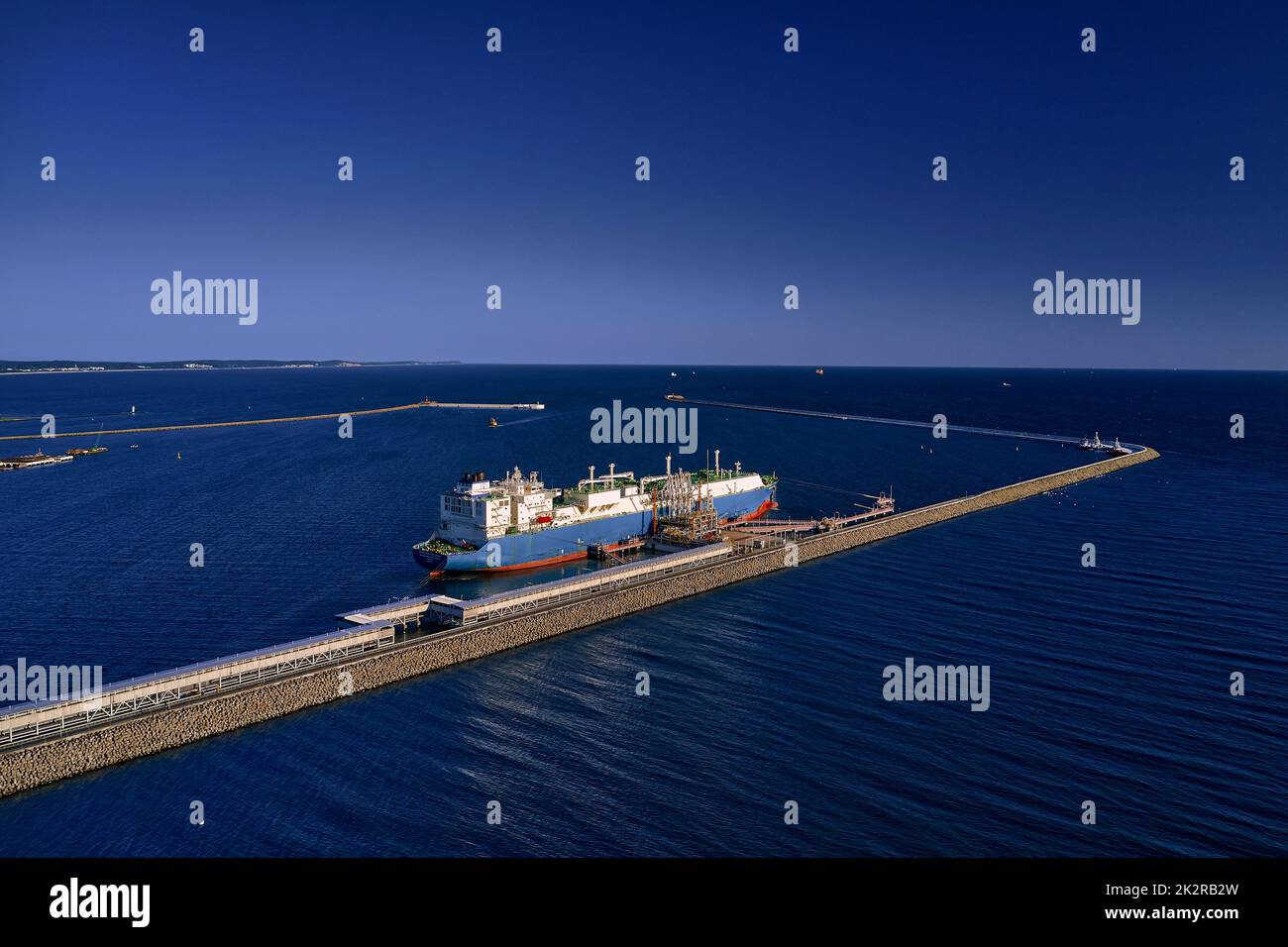 LNG transportation vessel Maran Gas Apollonia while discharging at ...