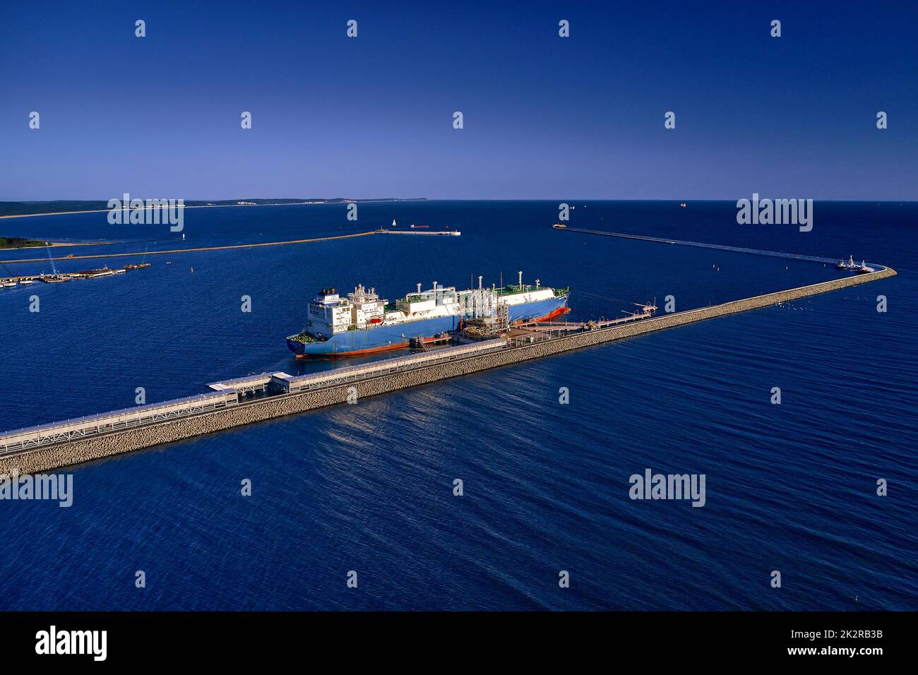 LNG transportation vessel Maran Gas Apollonia while discharging at ...