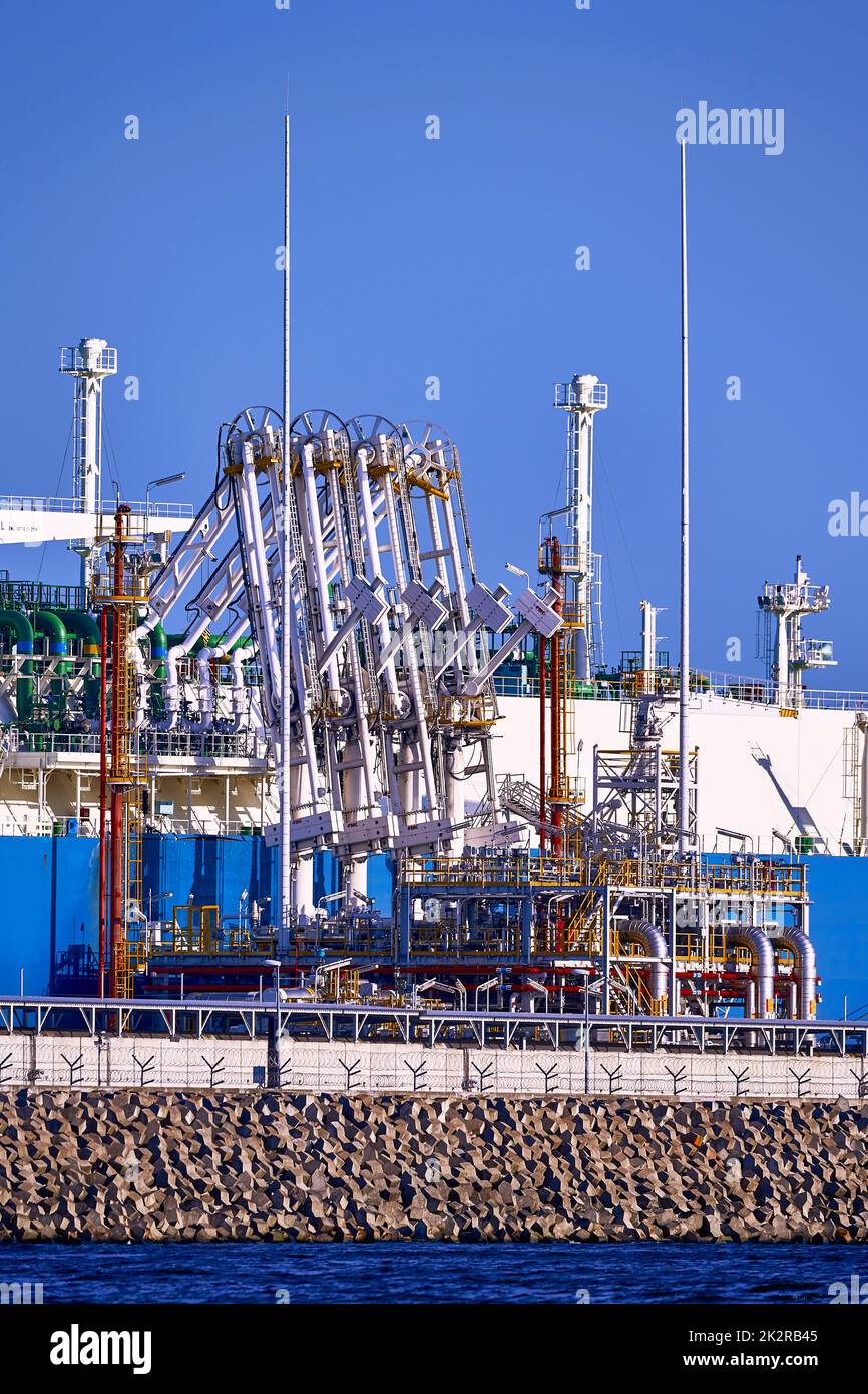 LNG transportation vessel Maran Gas Apollonia while discharging at ...