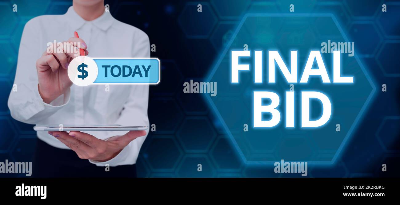 Inspiration showing sign Final Bid. Business overview The decided cost ...