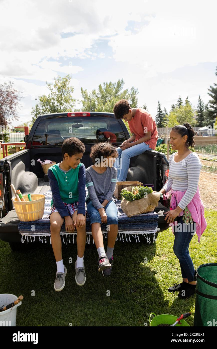 Rear family hi-res stock photography and images - Alamy