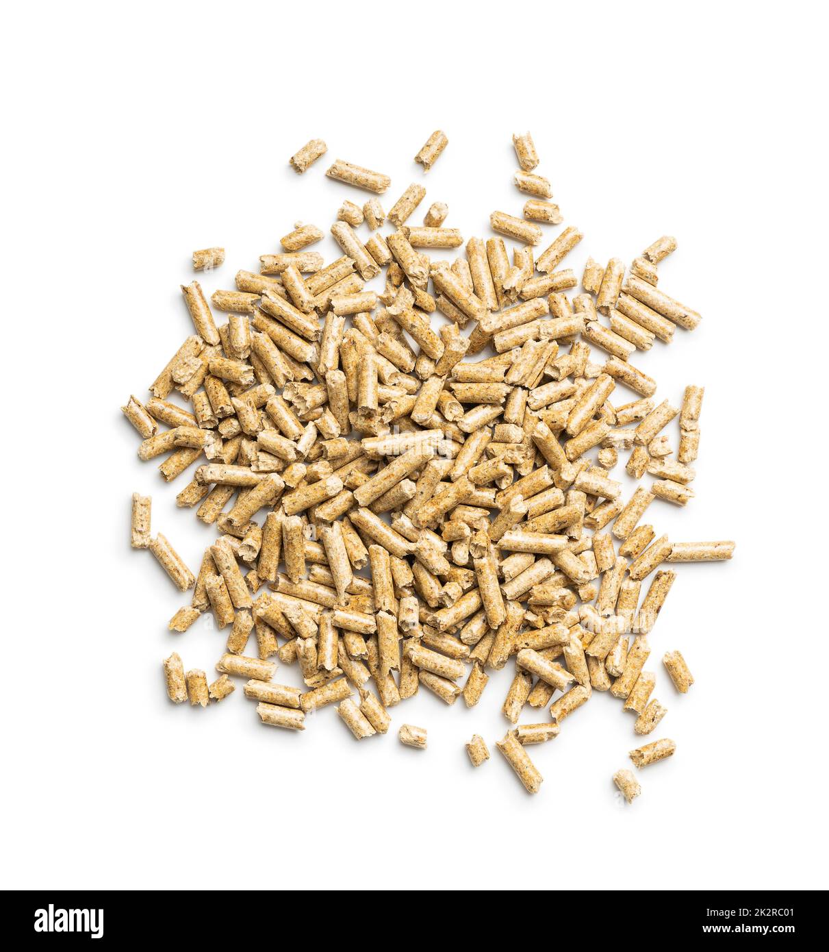 Wooden pellets, biofuel isolated on white background. Ecologic fuel ...