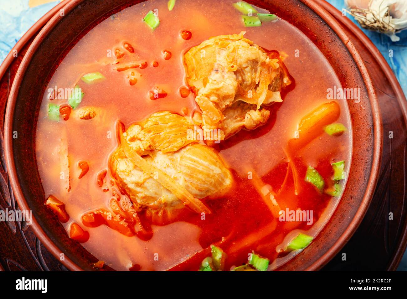 Red borscht, main first course Stock Photo - Alamy