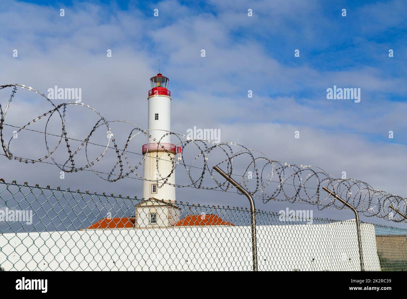 Lighthouse at Sines Stock Photo - Alamy