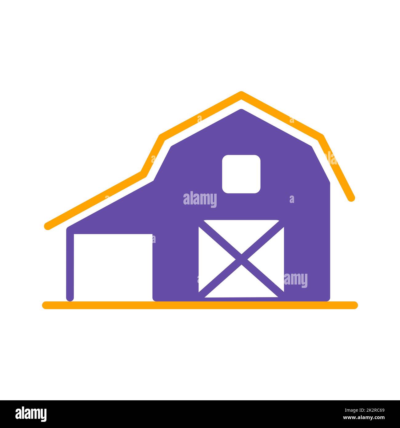 Barn farm icon flat hi-res stock photography and images - Alamy