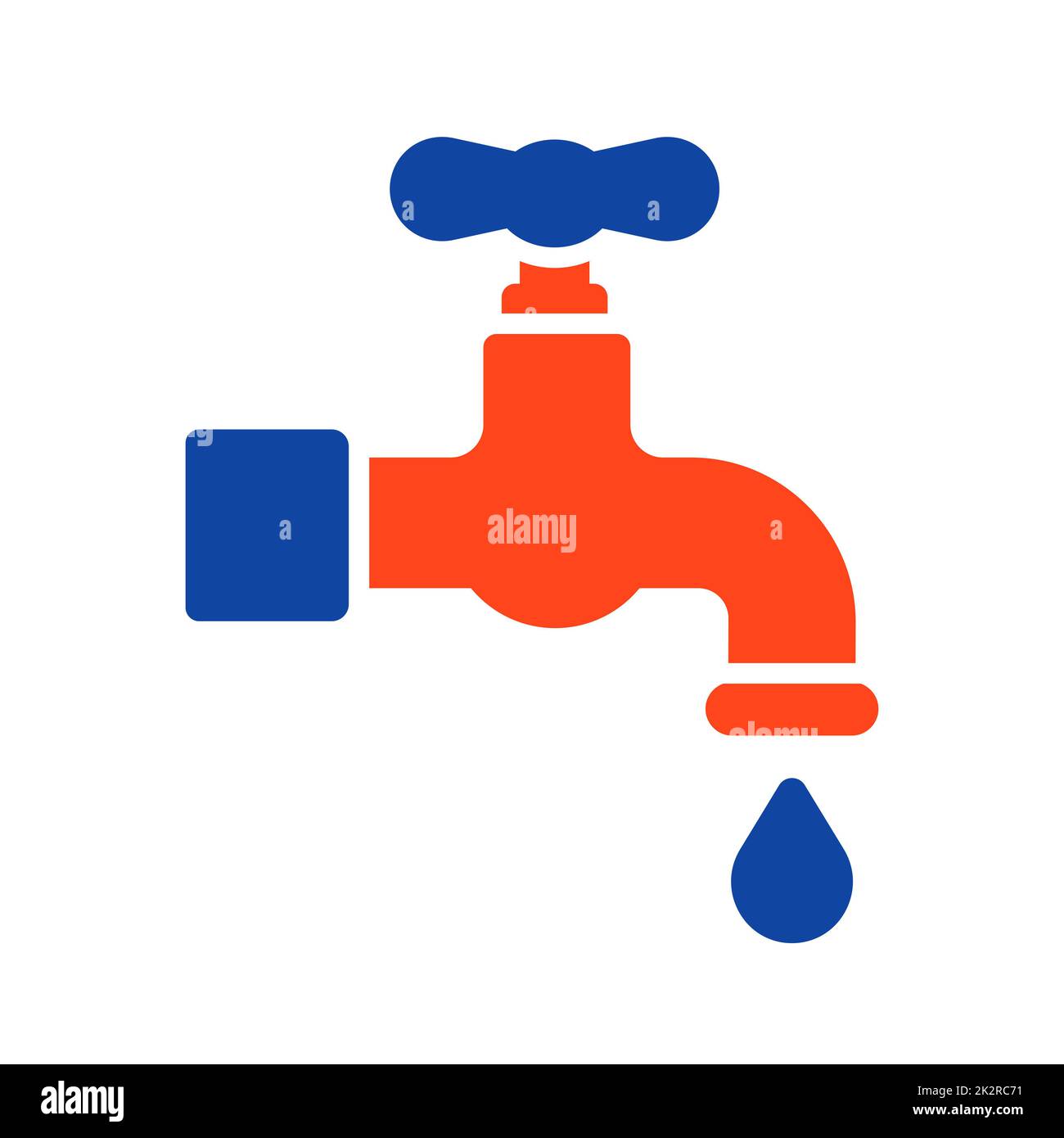 Faucet with drop vector isolated glyph icon Stock Photo - Alamy