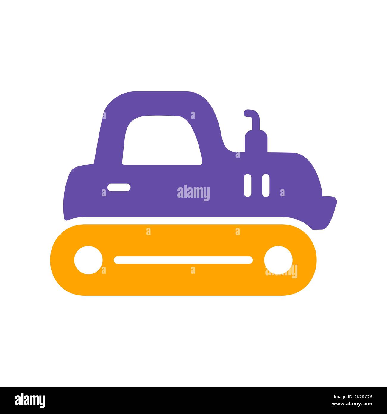 Tractor crawler vector isolated glyph icon Stock Photo - Alamy