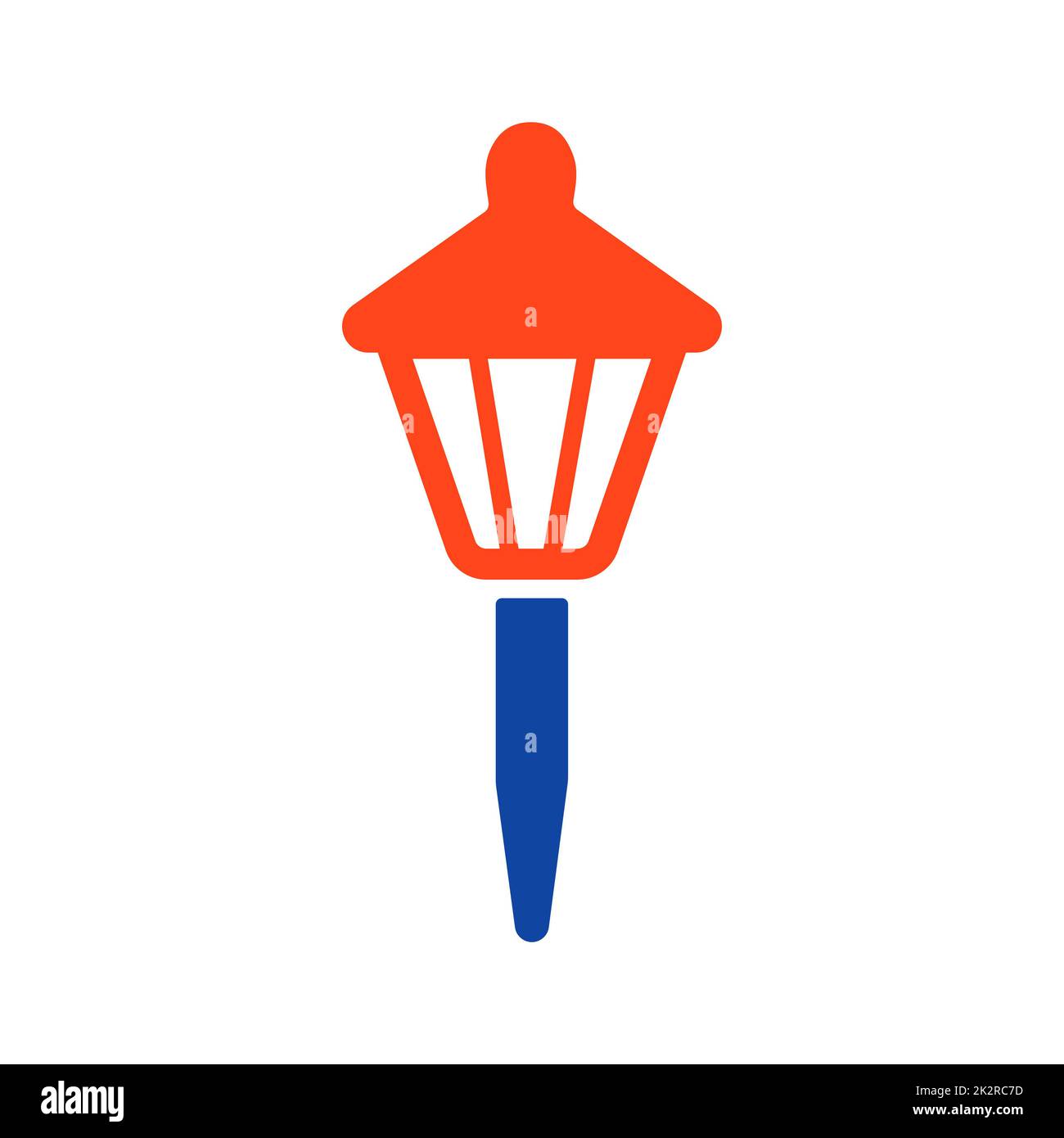 Small garden light icon. Solar powered lamp sign Stock Photo - Alamy