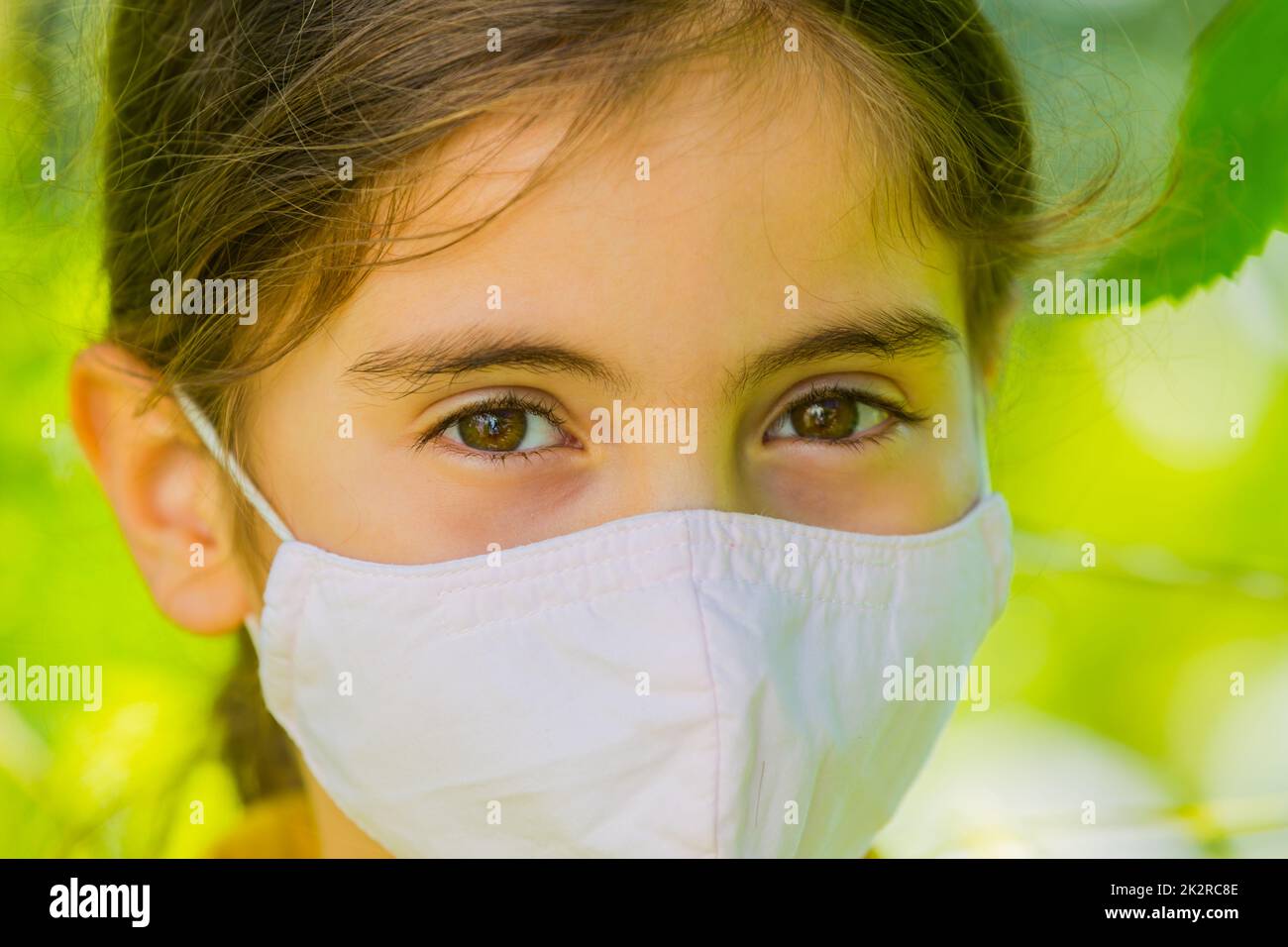 Little girl with mask Stock Photo - Alamy