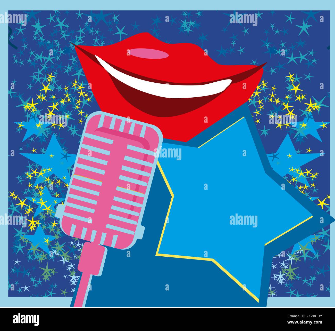 Karaoke night card Stock Photo - Alamy