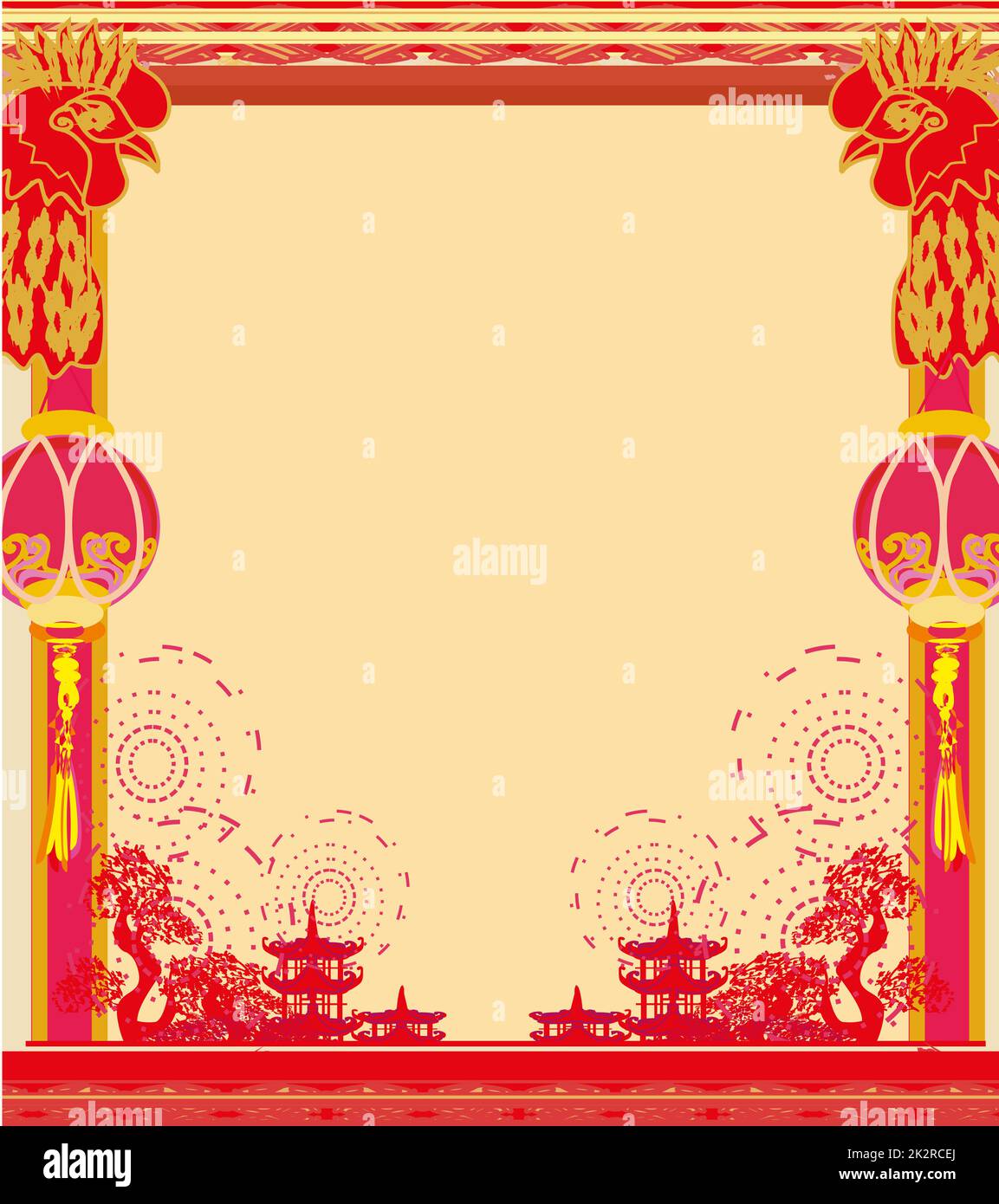 year of rooster design for Chinese New Year celebration Stock Photo - Alamy