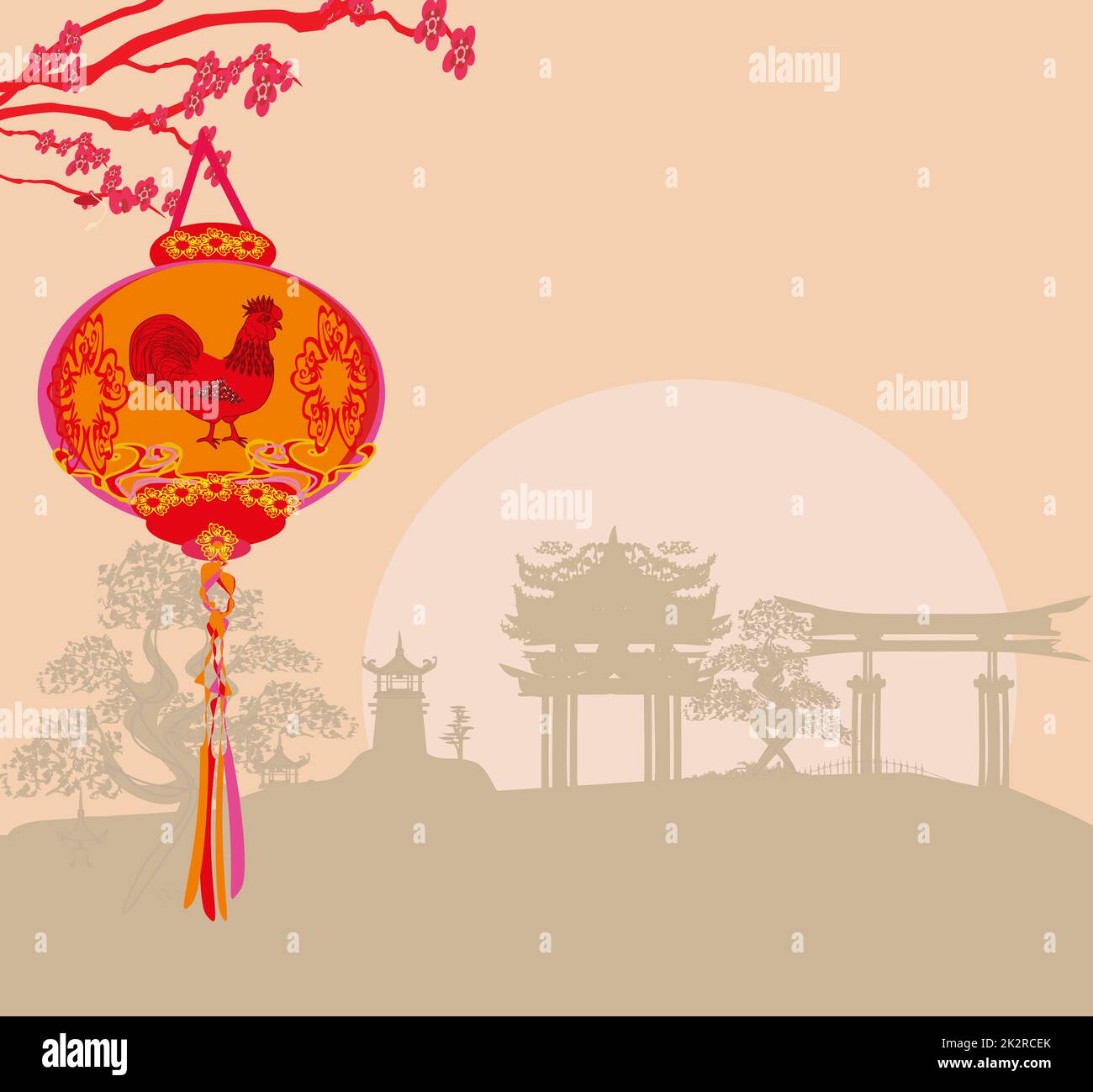 year of rooster design for Chinese New Year celebration Stock Photo - Alamy