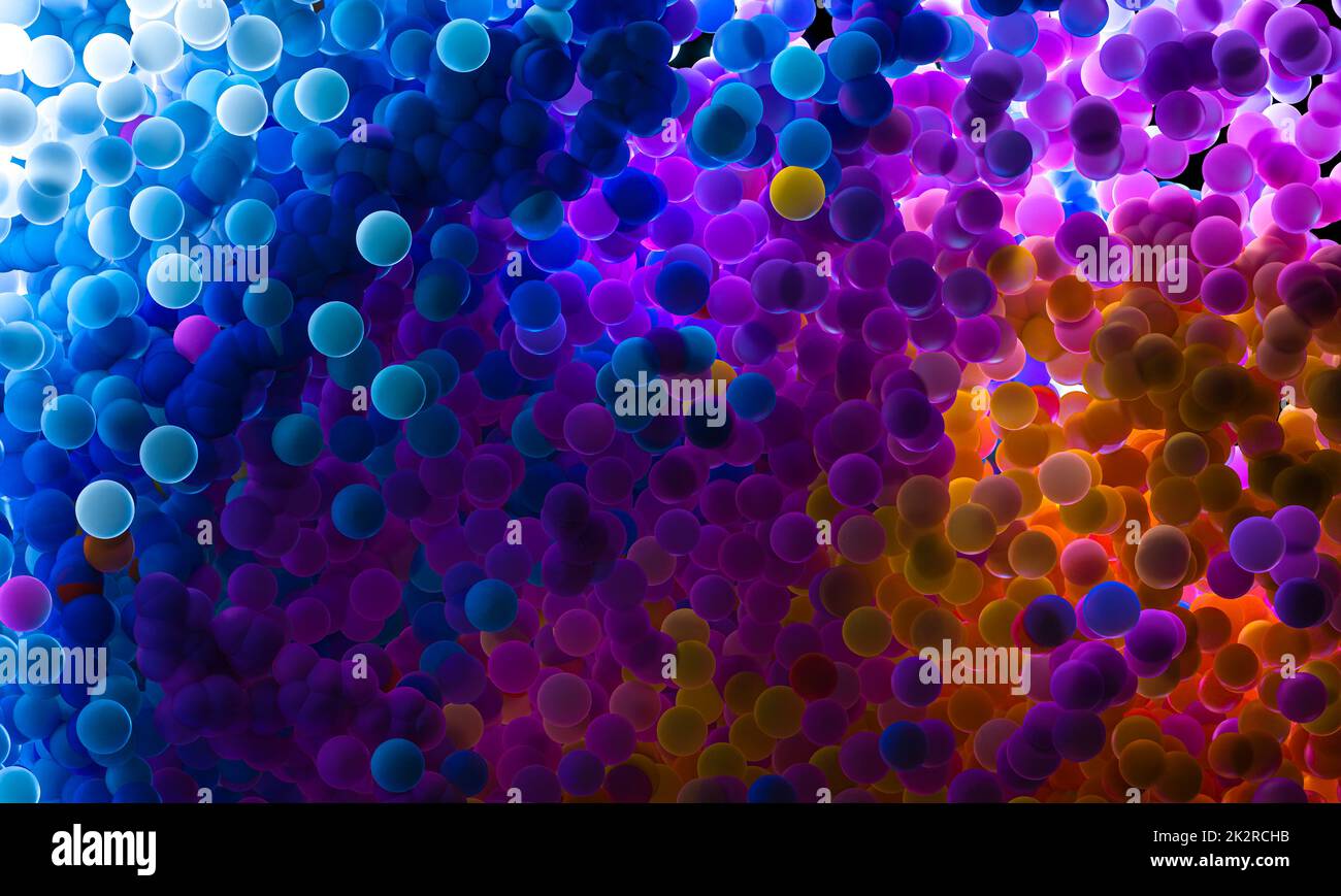 semi transparent spheres of different color Stock Photo - Alamy