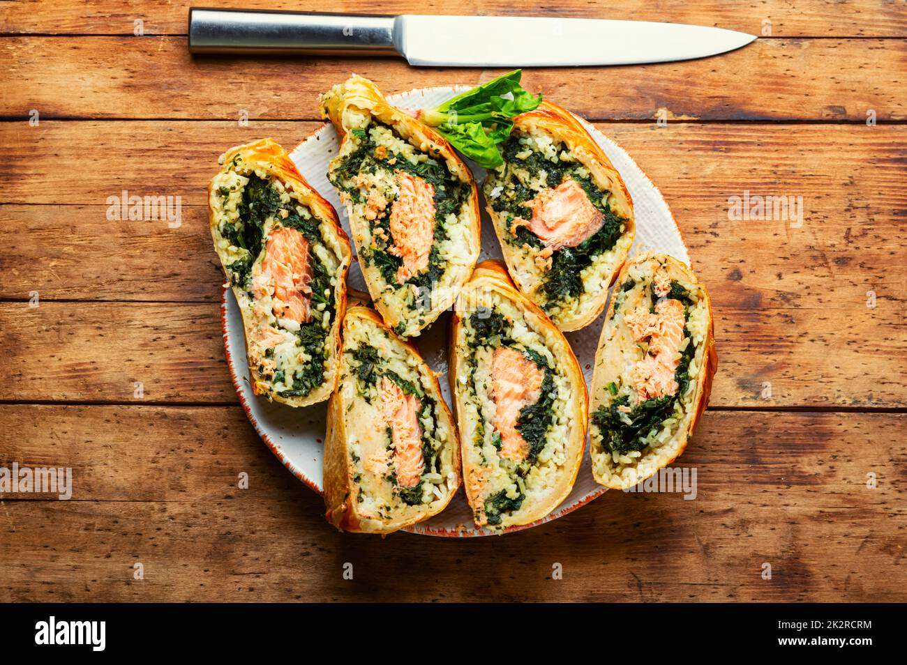 Salmon baked in dough Stock Photo - Alamy